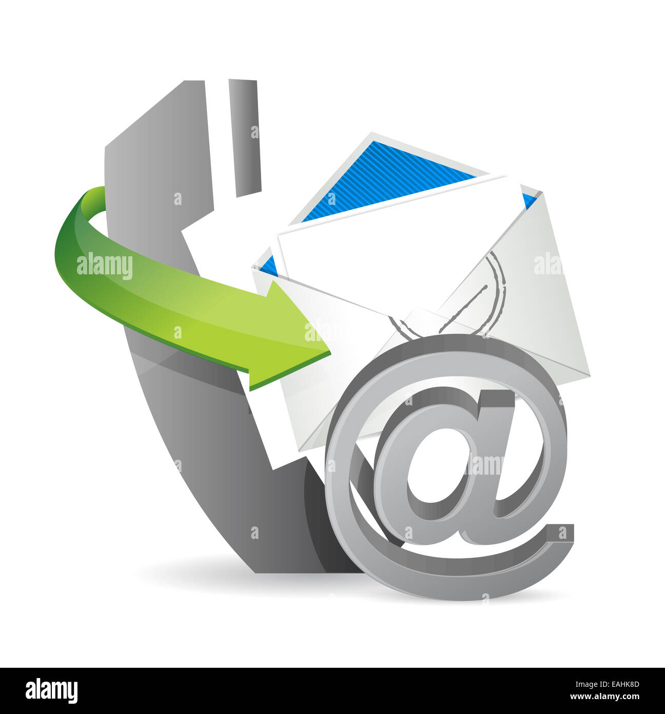 Phone mail at, contact us Stock Photo - Alamy