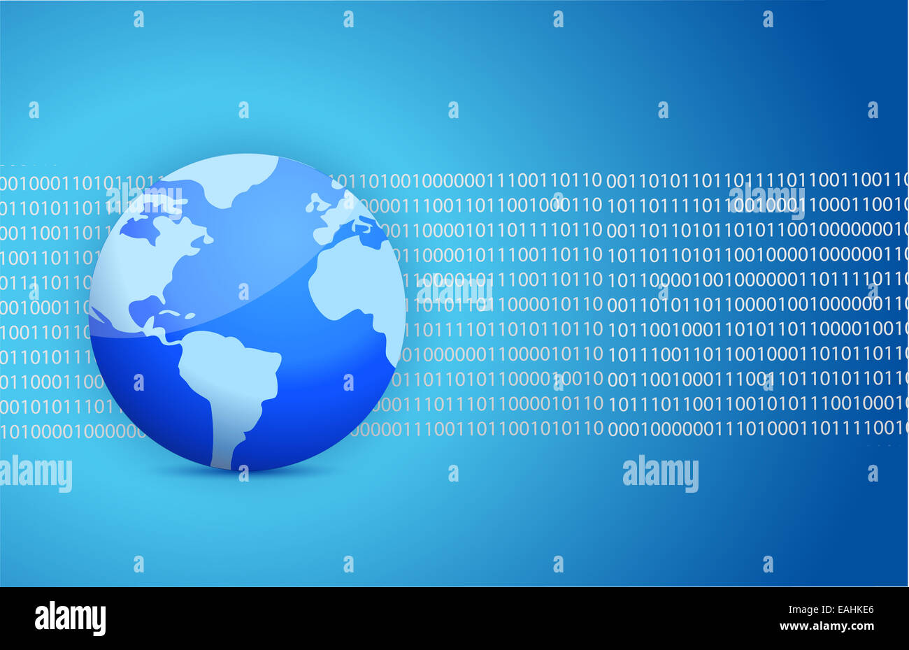 World map binary code numbers hi-res stock photography and images - Alamy