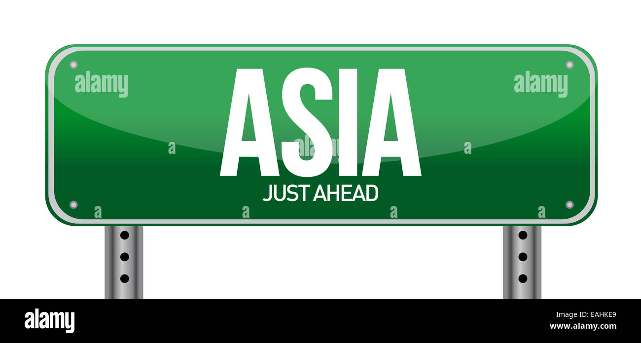 Asia traffic road sign Stock Photo - Alamy
