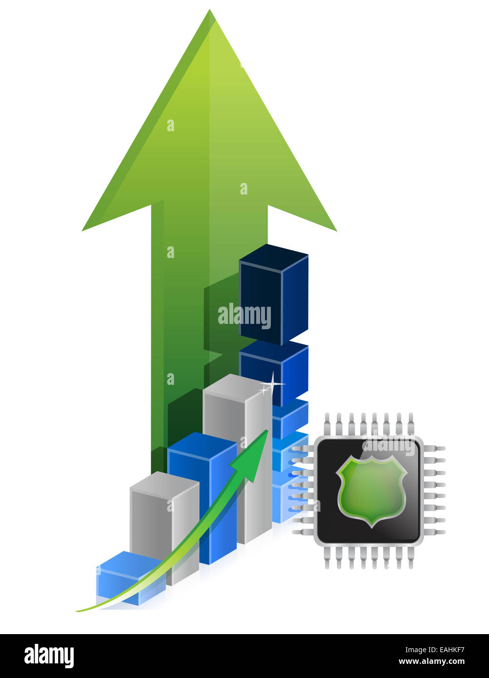 Chip business graph Stock Photo - Alamy
