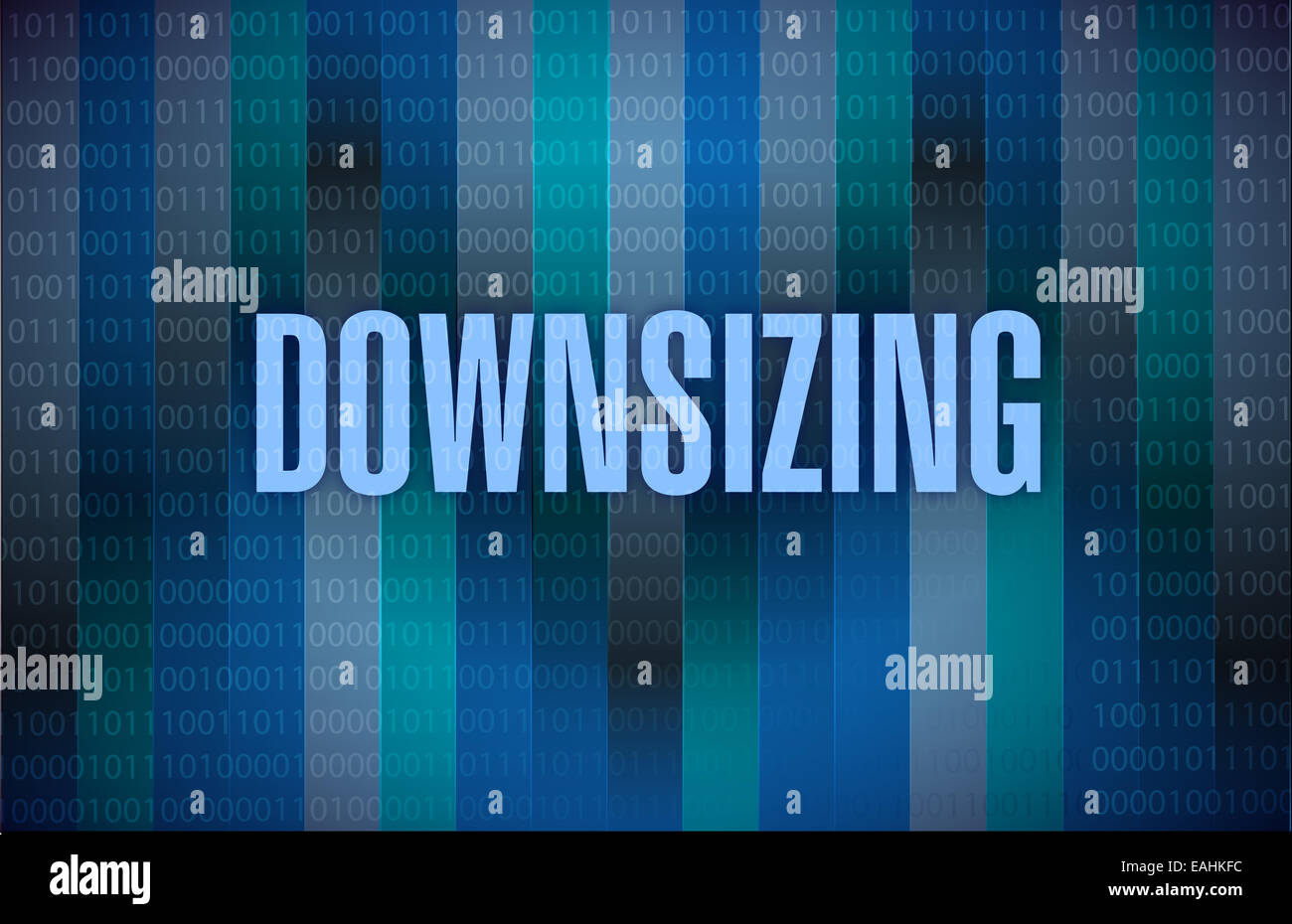 Downsizing text on a binary background Stock Photo - Alamy