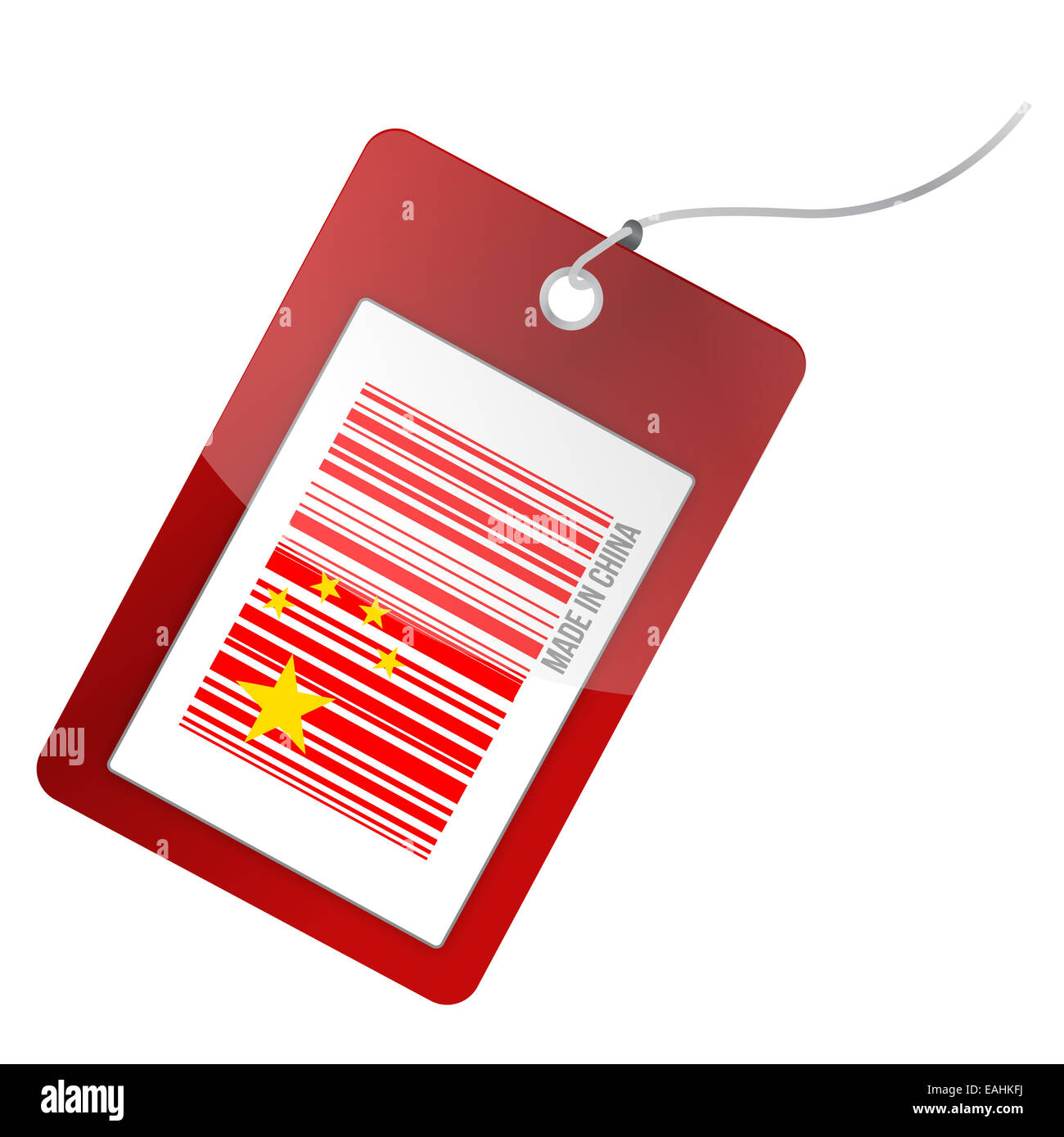 Made in china tag barcode Stock Photo - Alamy