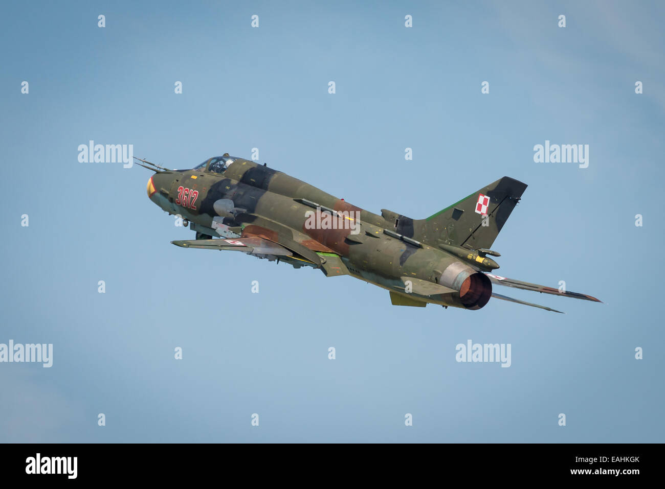 Fairford, UK - 12 July 2014: Polish Airforce SU 22 Fitter aircraft ...