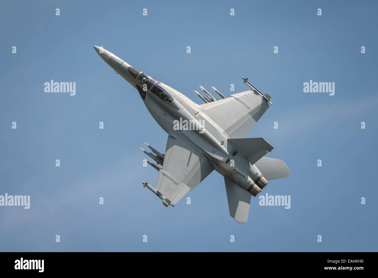 Fairford, UK - 12 July 2014: A USAF F18f Super Hornet aircraft ...