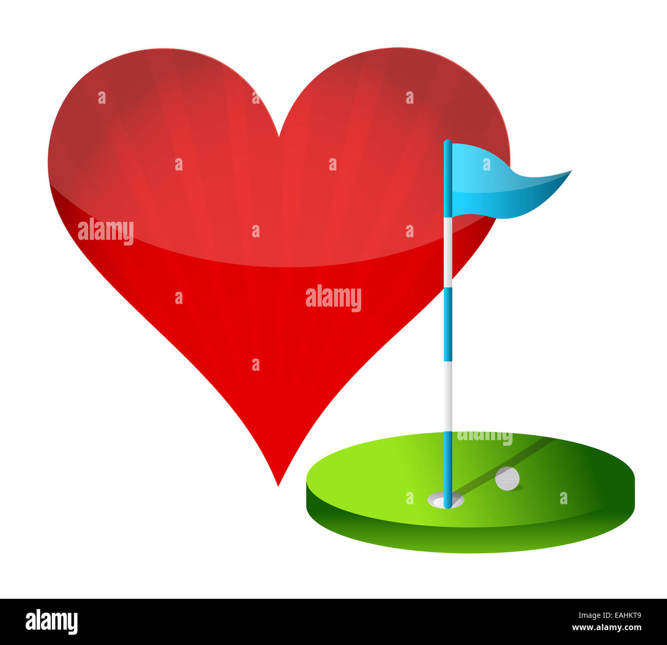 Golf heart hi-res stock photography and images - Alamy