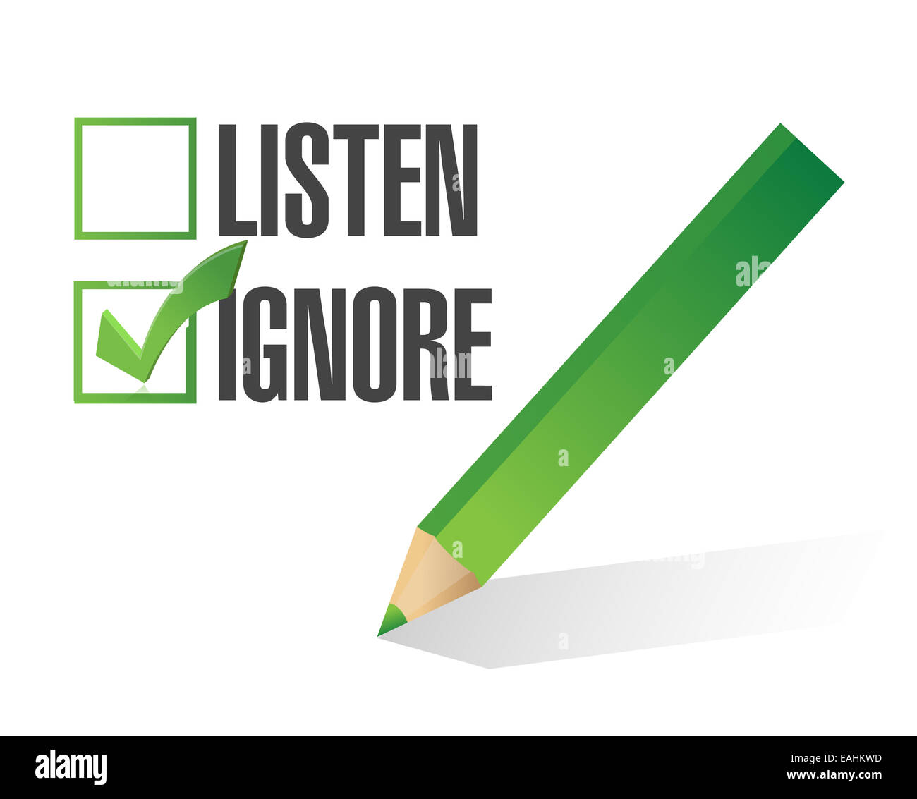 Ignore information hi-res stock photography and images - Alamy