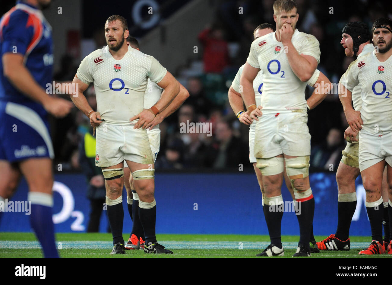 CHRIS ROBSHAW & GEORGE KRUIS ENGLAND V SOUTH AFRICA TWICKENHAM LONDON ...