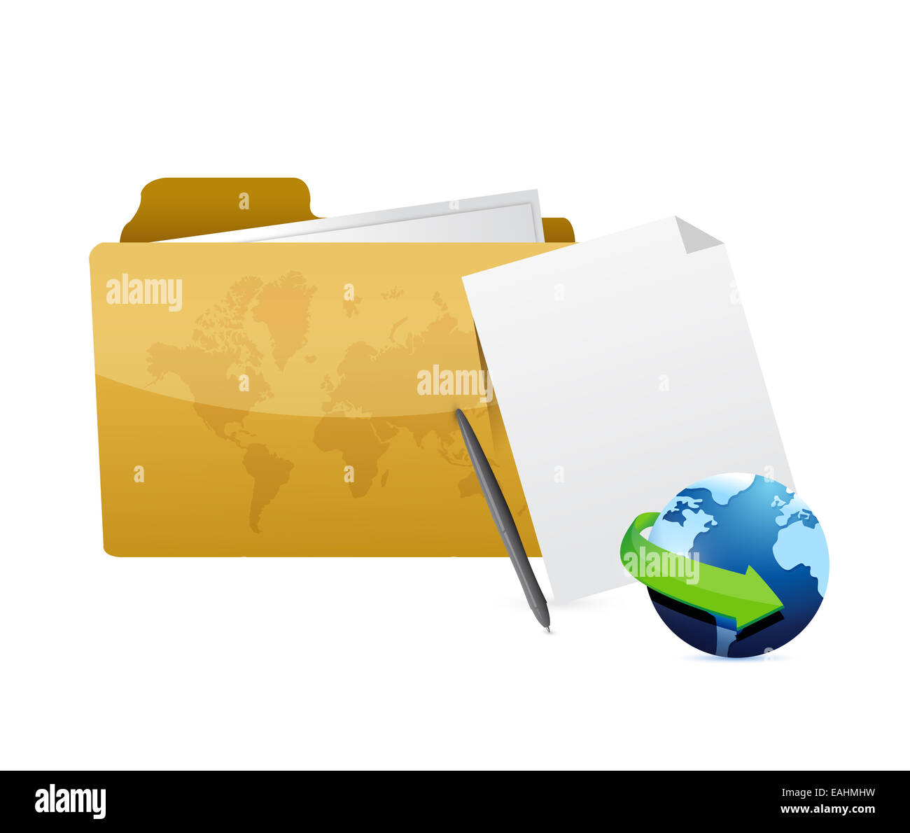 folder internet concept illustration design over a white background ...