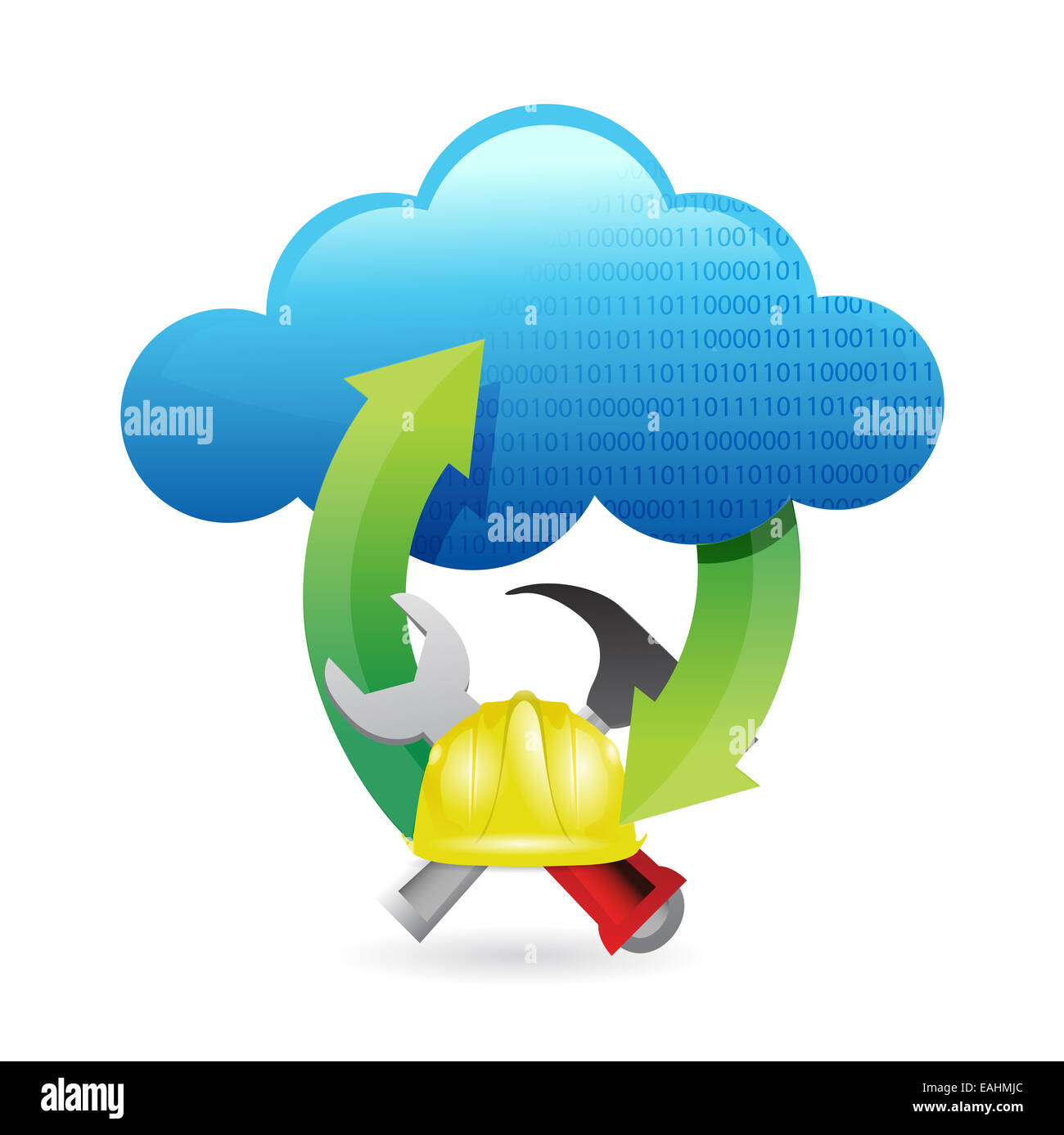 Cloud computing issues under construction sign Stock Photo - Alamy