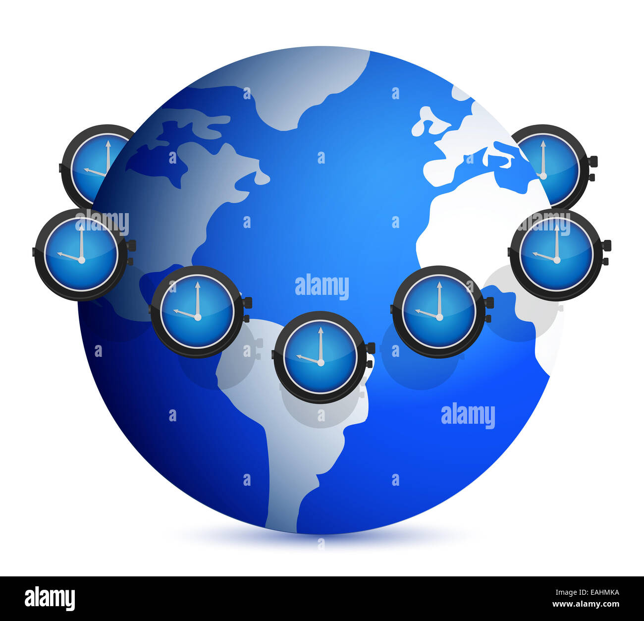 Time zone map Cut Out Stock Images & Pictures - Alamy