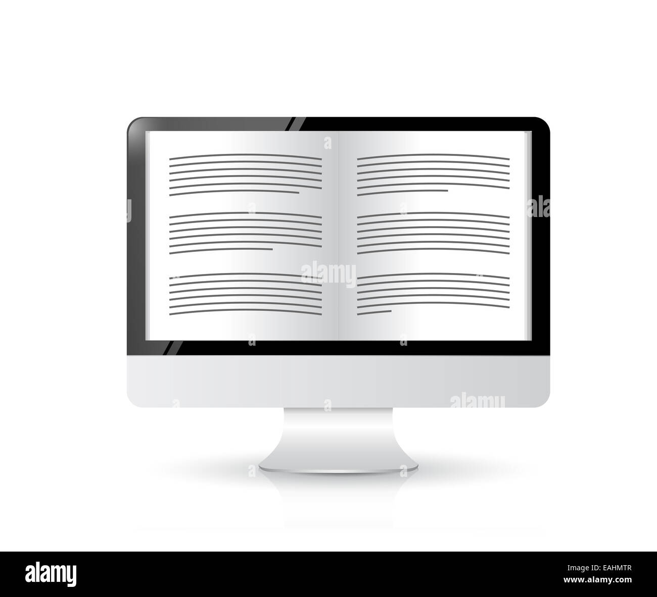 Ebook reader. computer illustration design Stock Photo - Alamy