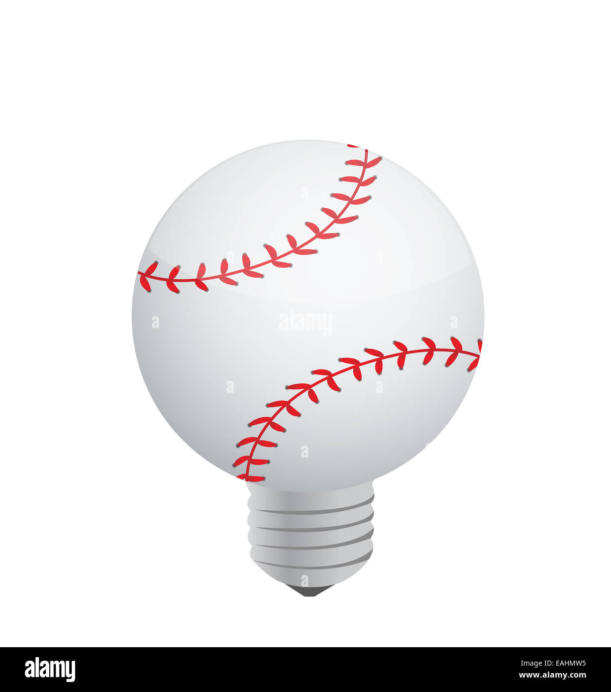 Lightbulb Baseball ball Stock Photo - Alamy