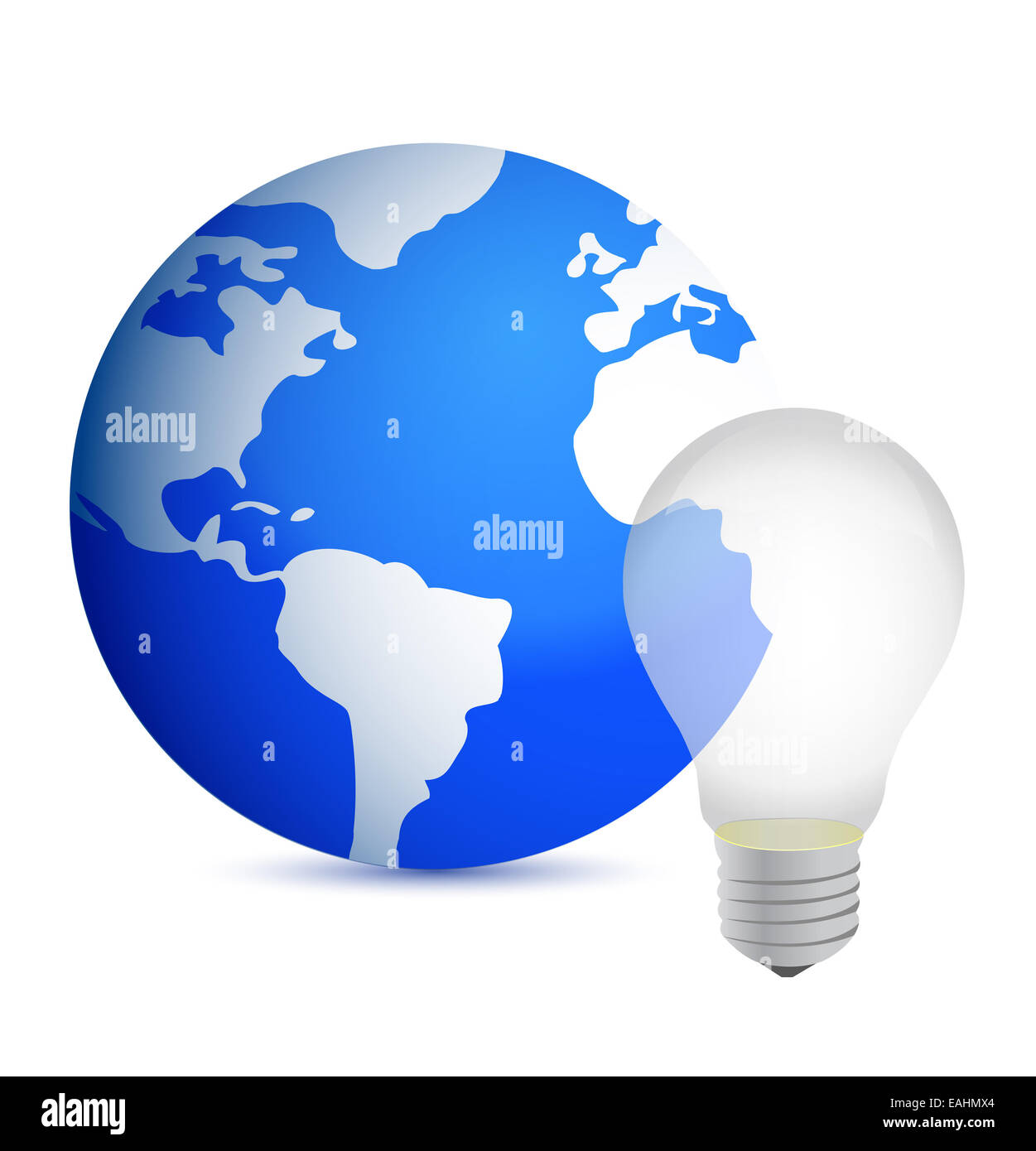 Business idea concept world globe illustration Stock Photo - Alamy