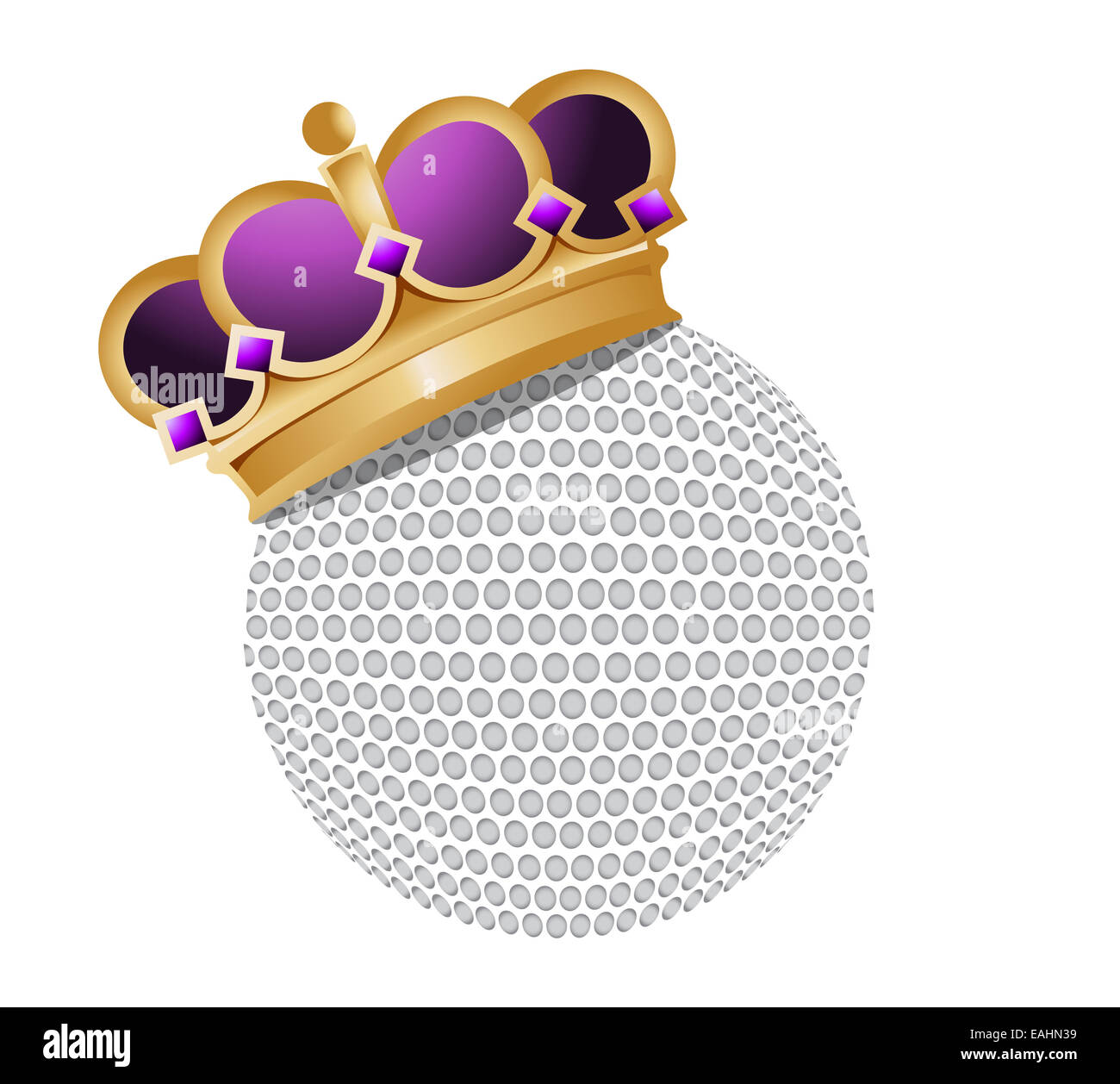 Golf ball with a crown Stock Photo - Alamy