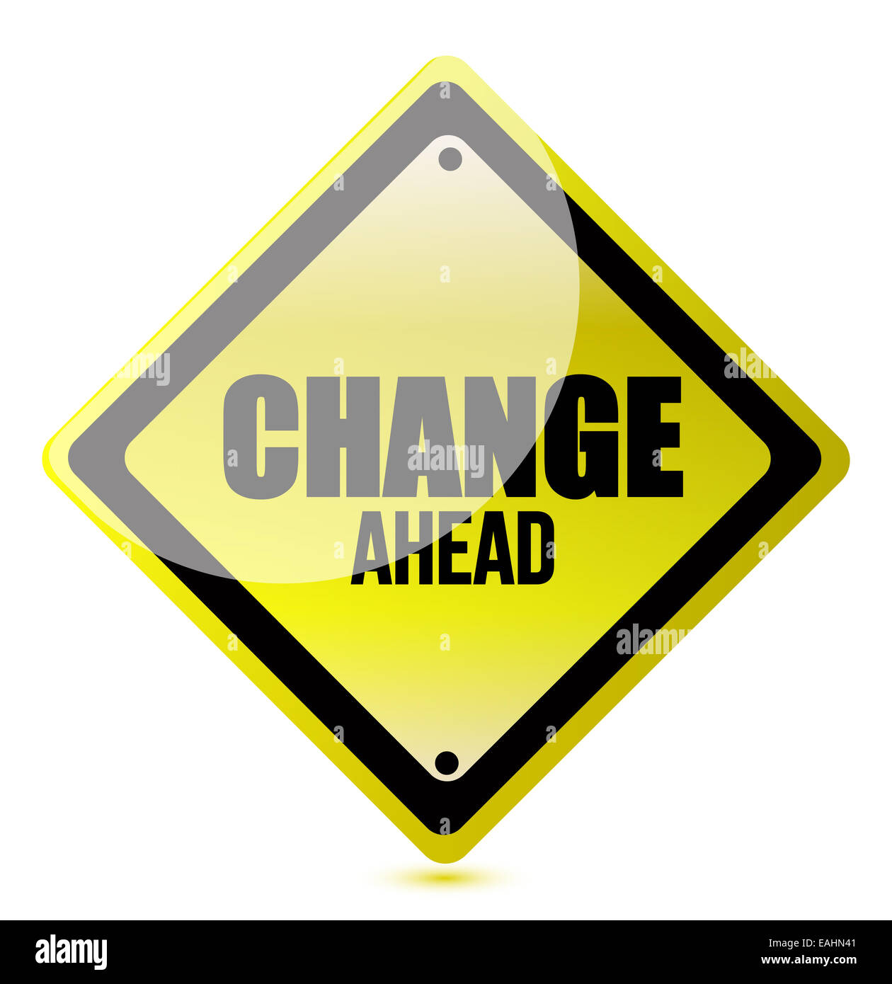 Change ahead road sign Stock Photo - Alamy