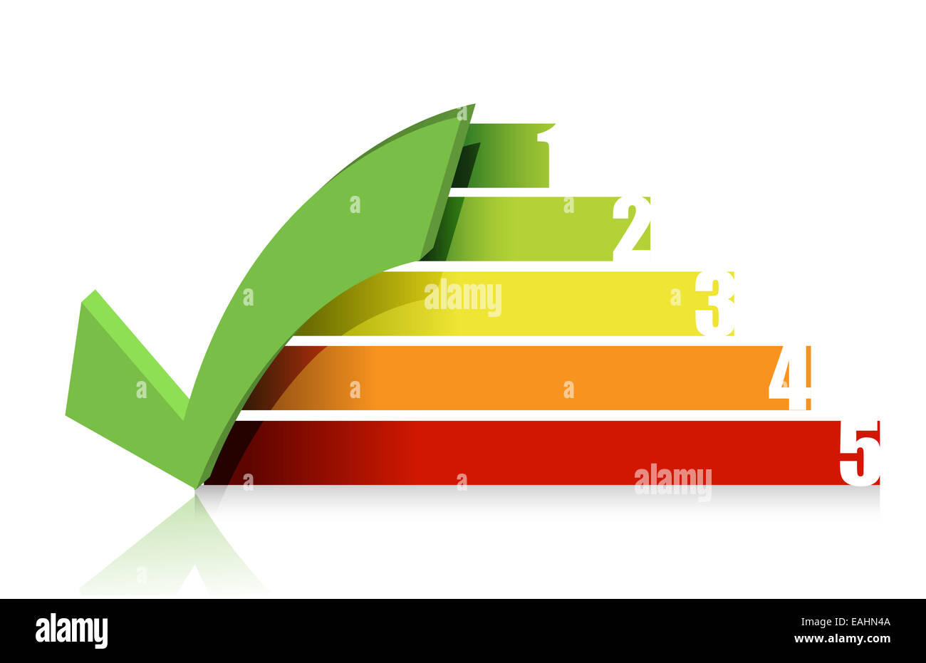 Checkmark colorful graph illustration design Stock Photo - Alamy