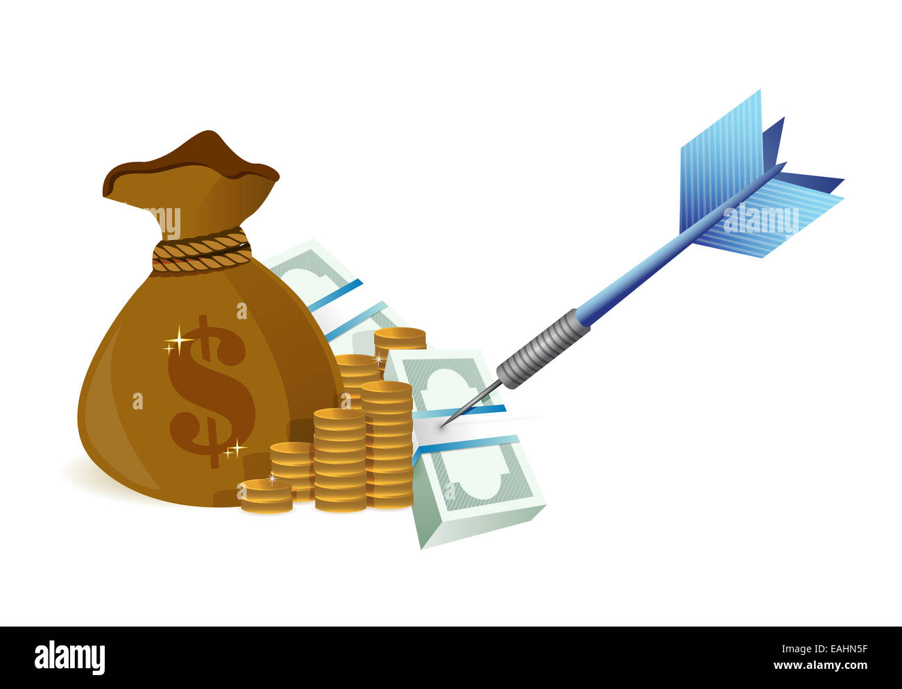 Target money illustration design Stock Photo - Alamy
