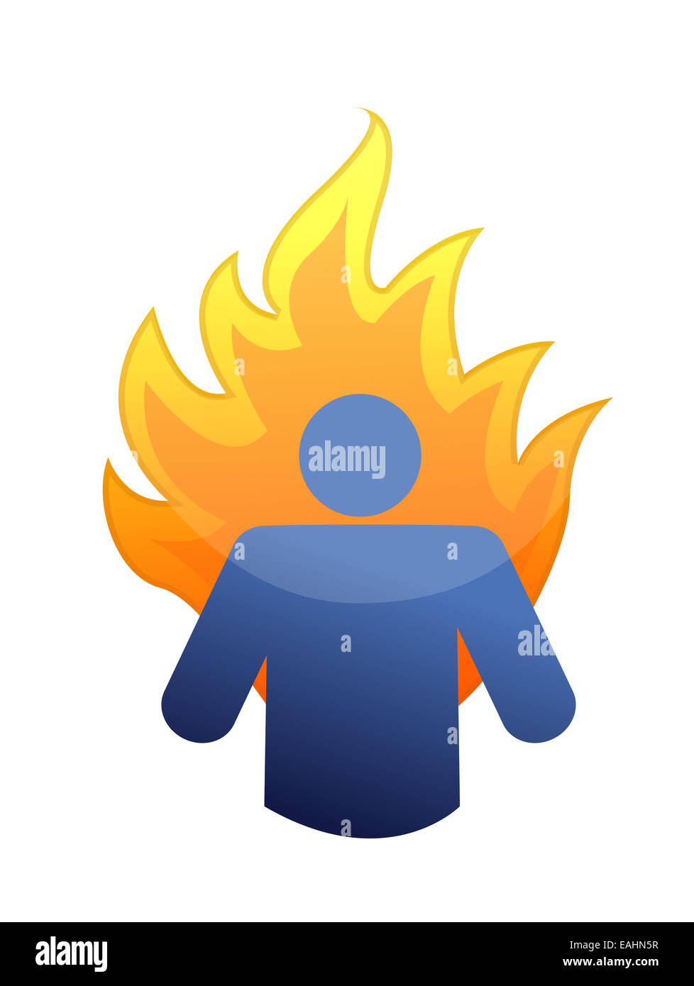 burnout concept illustration design over a white background Stock Photo ...