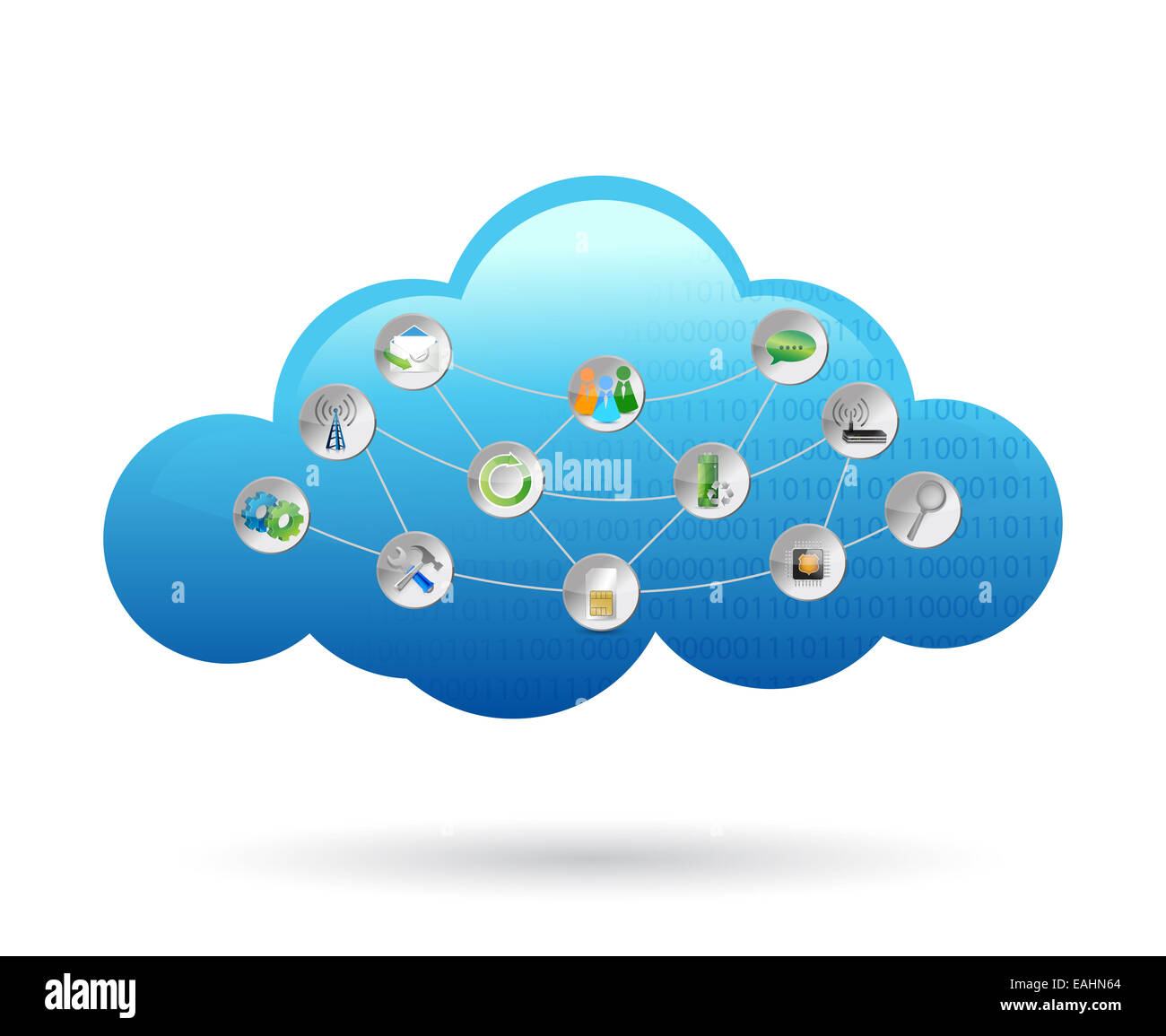 Cloud computing setting Cut Out Stock Images & Pictures - Alamy
