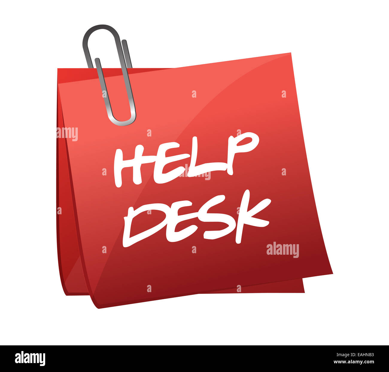 Help desk note Stock Photo - Alamy