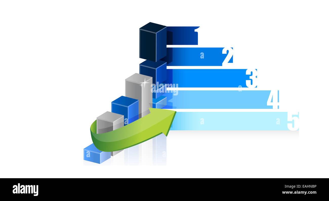 Business graph steps design illustration Stock Photo - Alamy