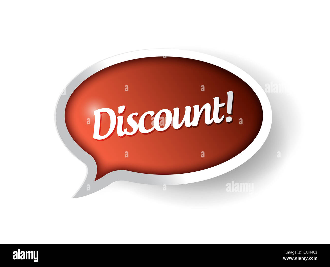 Discount message communication bubble Stock Photo - Alamy