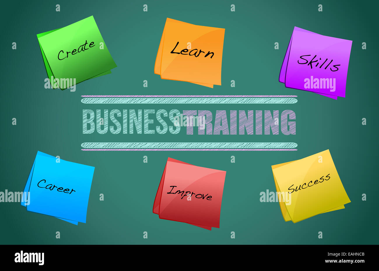 Business training colorful diagram Stock Photo - Alamy