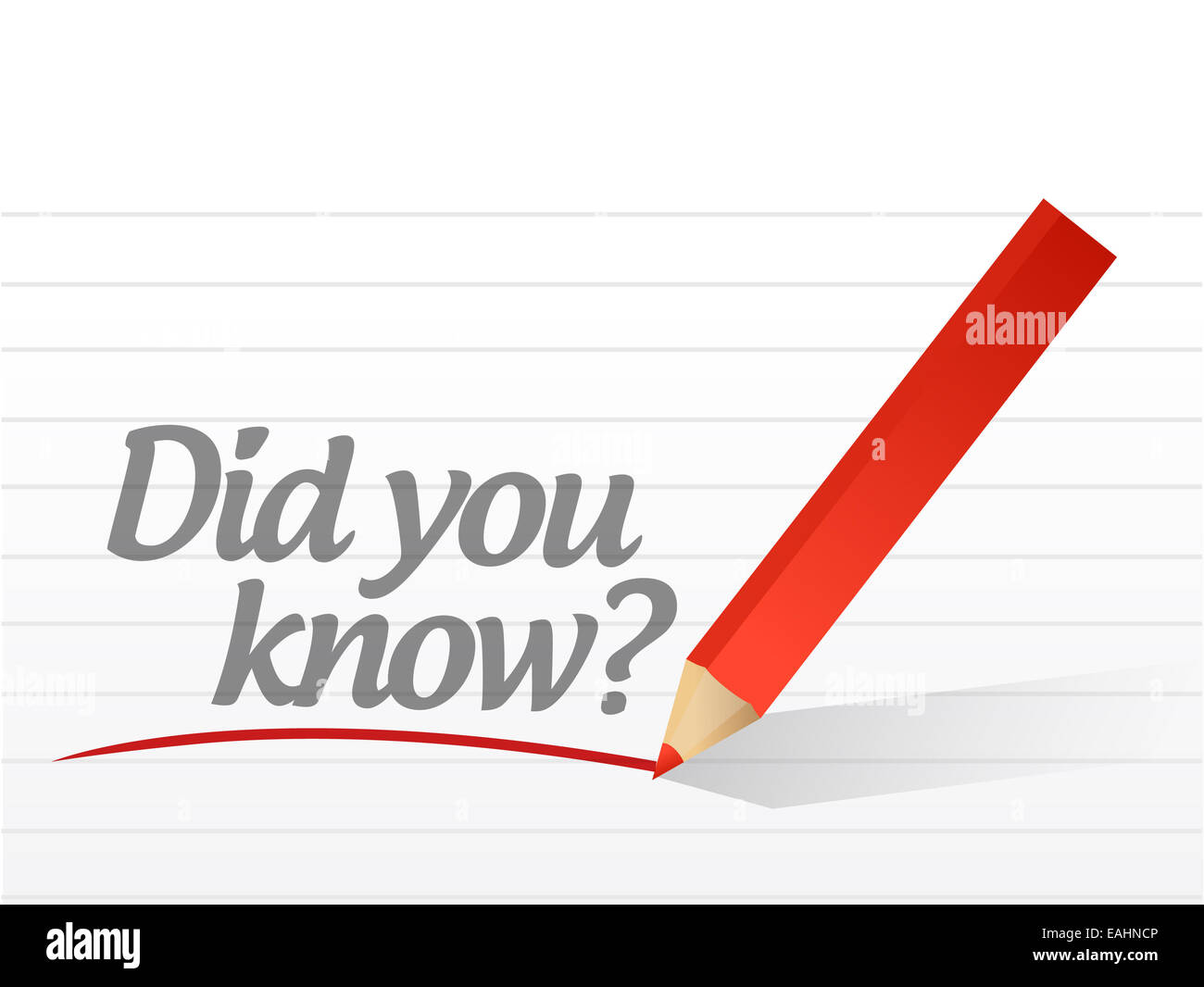 Did you know written on a white paper Stock Photo - Alamy