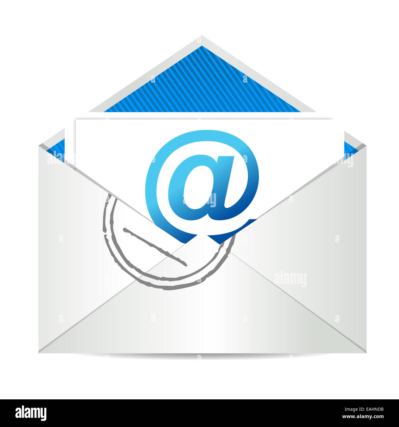 E-mail letter illustration graphic design over a white background Stock ...