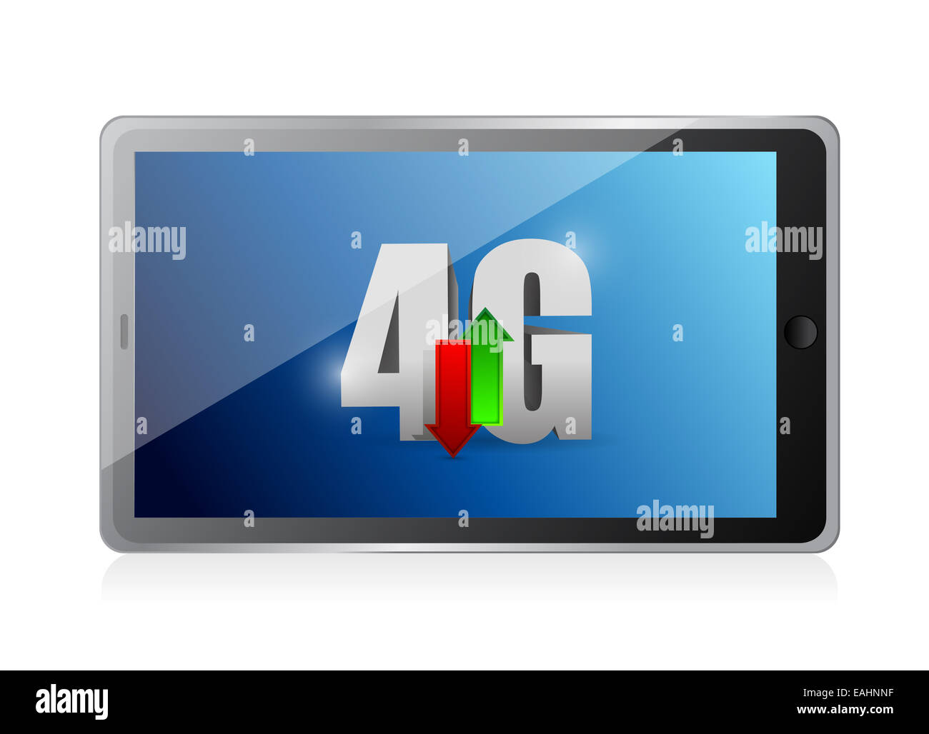 Tablet 4g connection. illustration design Stock Photo - Alamy