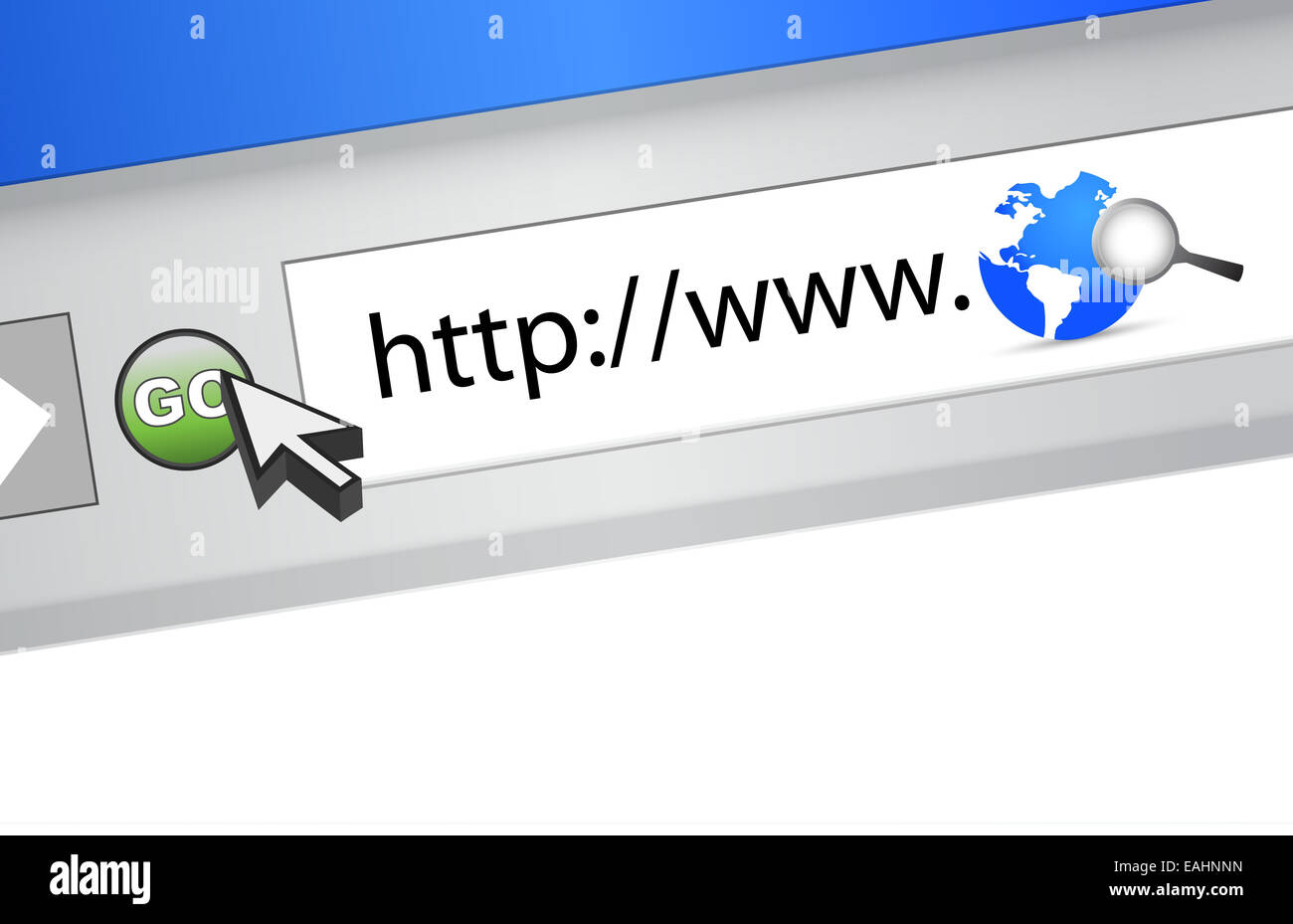 Globe browser - Image of search engine Stock Photo - Alamy