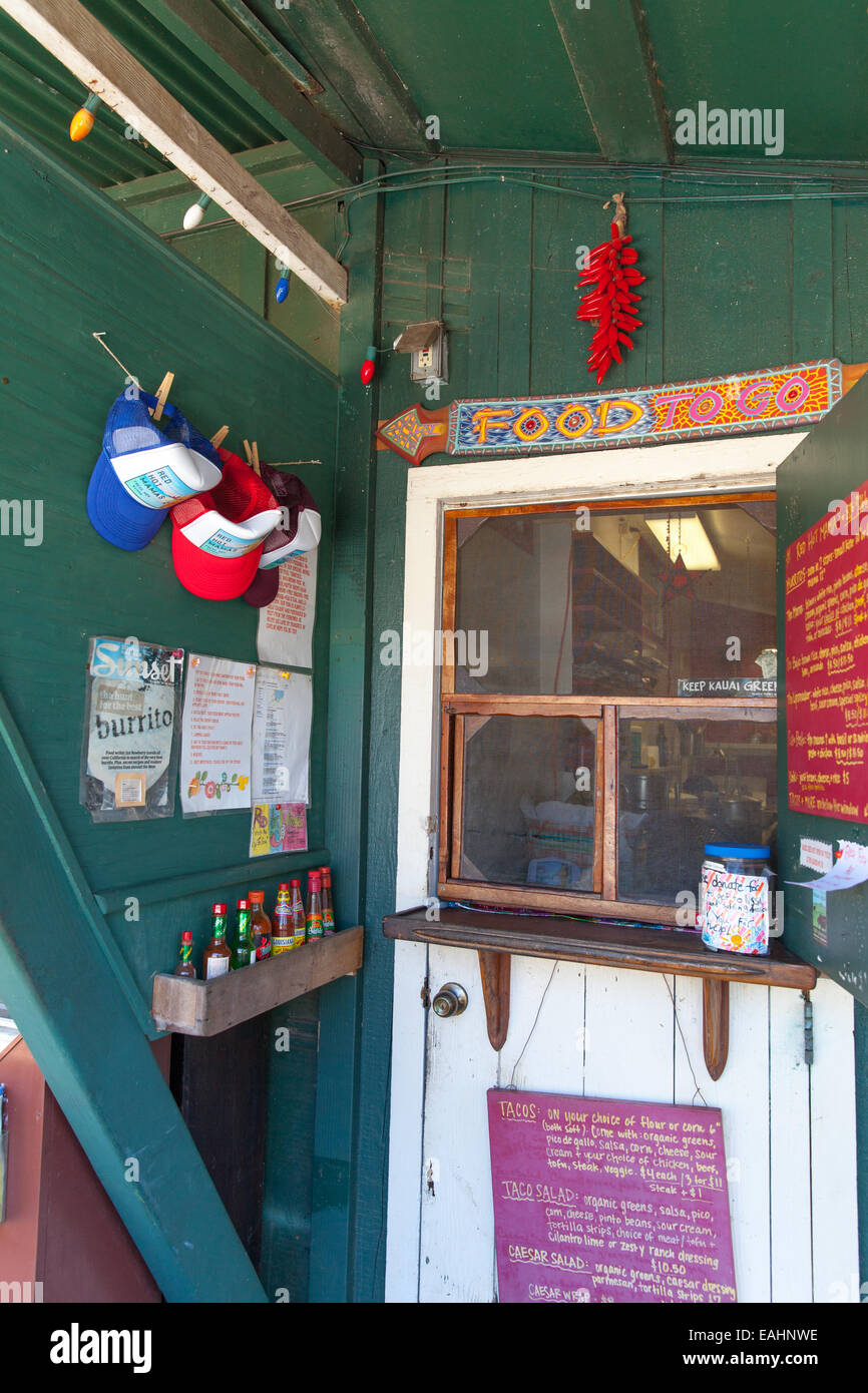 Burrito hut near Hanalei Kauai Hawaii Stock Photo - Alamy