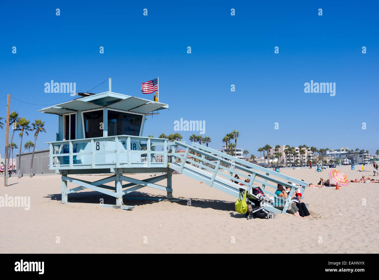 Life guard station at Venice Beach, California, USA Stock Photo - Alamy