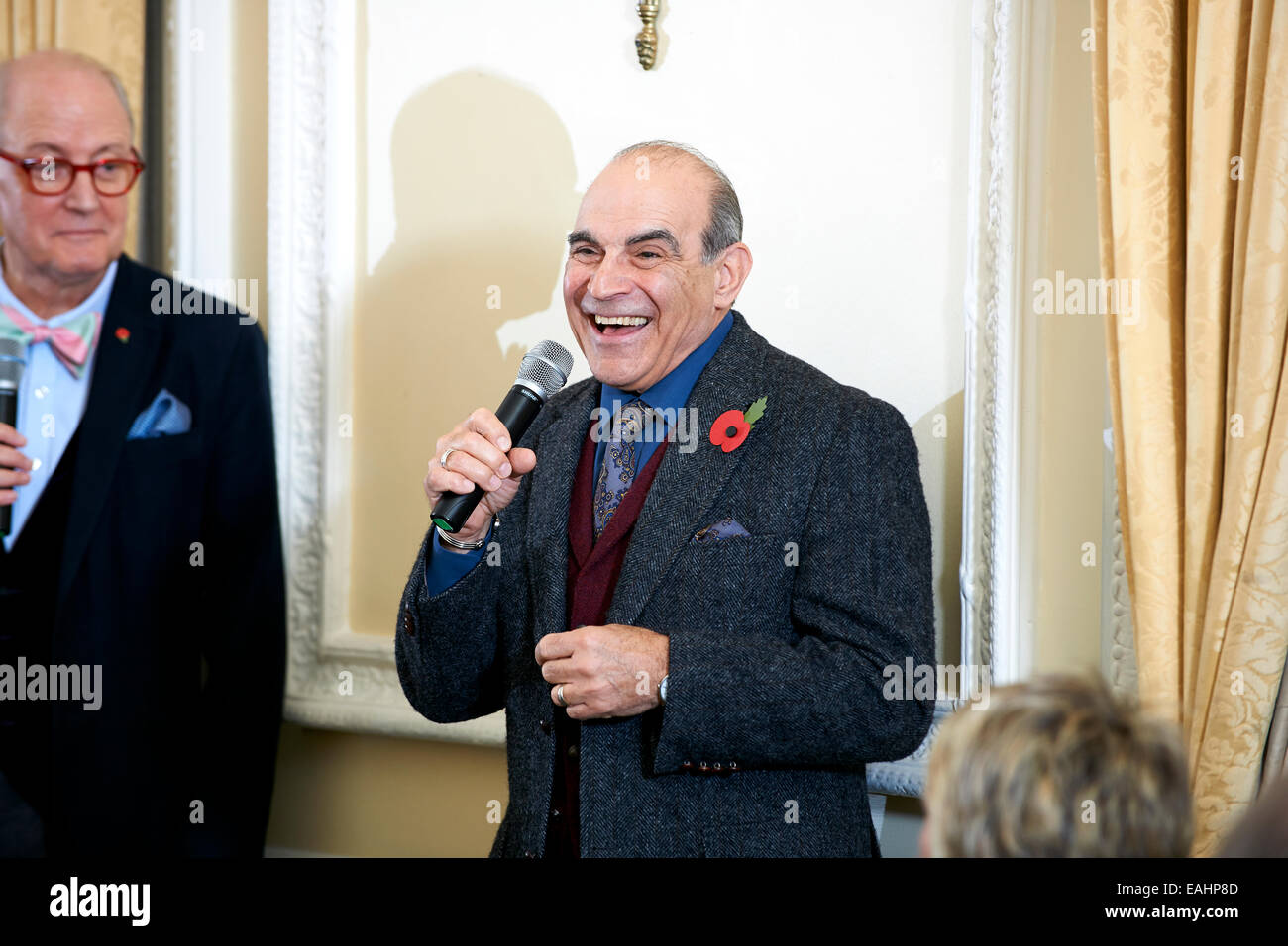 David Suchet & Geoffrey Wansell at the Oldie Literary Lunch 11-11-14 ...