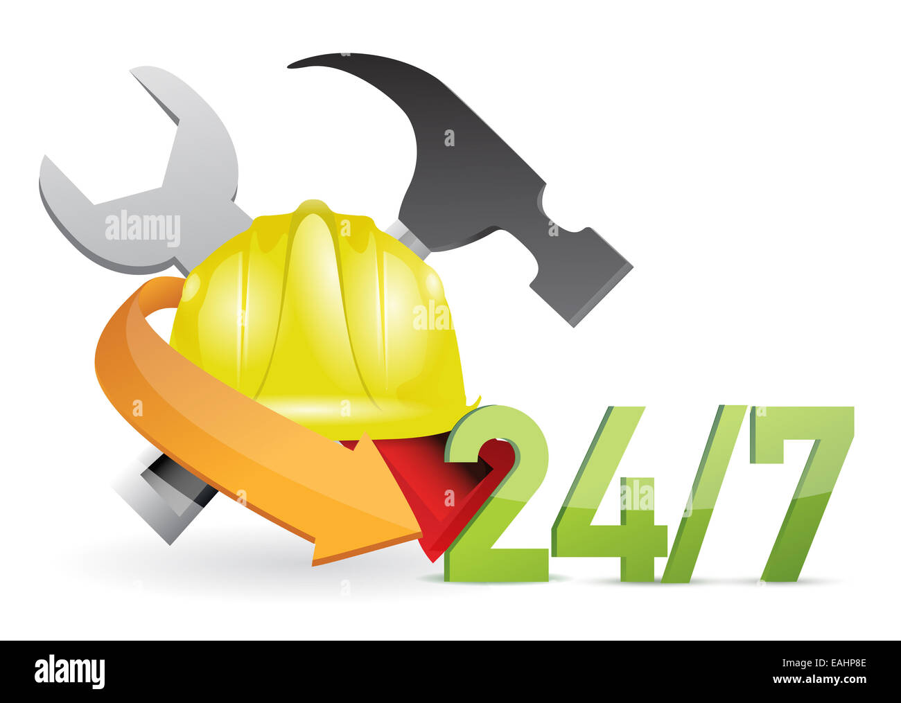 Costumer service under construction sign Stock Photo - Alamy