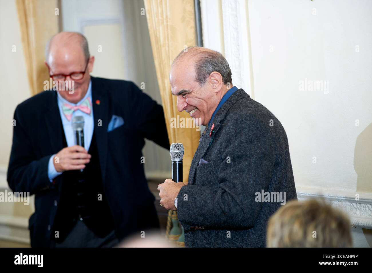 David Suchet & Geoffrey Wansell at the Oldie Literary Lunch 11-11-14 ...