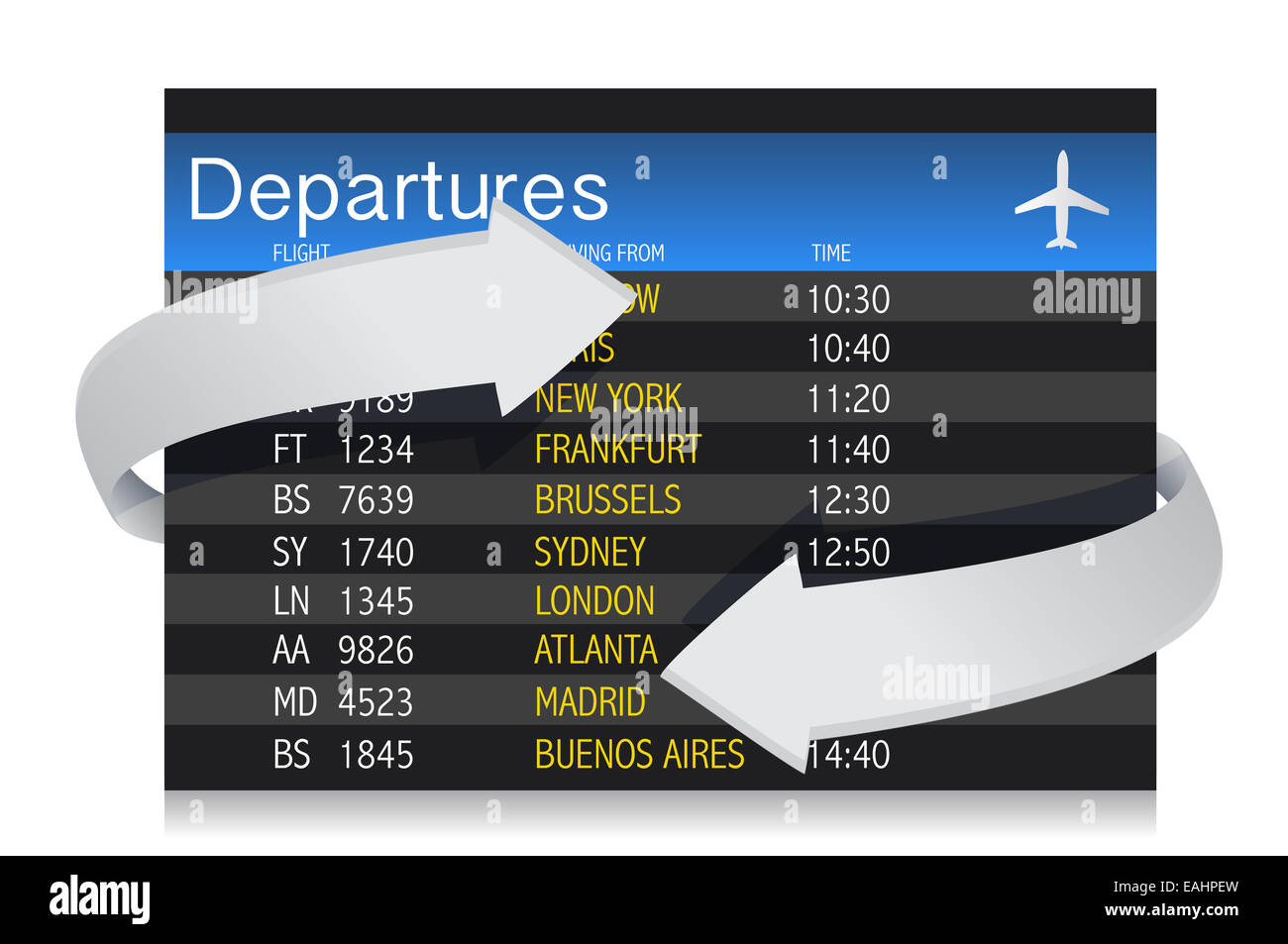 Flight departures Cut Out Stock Images & Pictures - Alamy