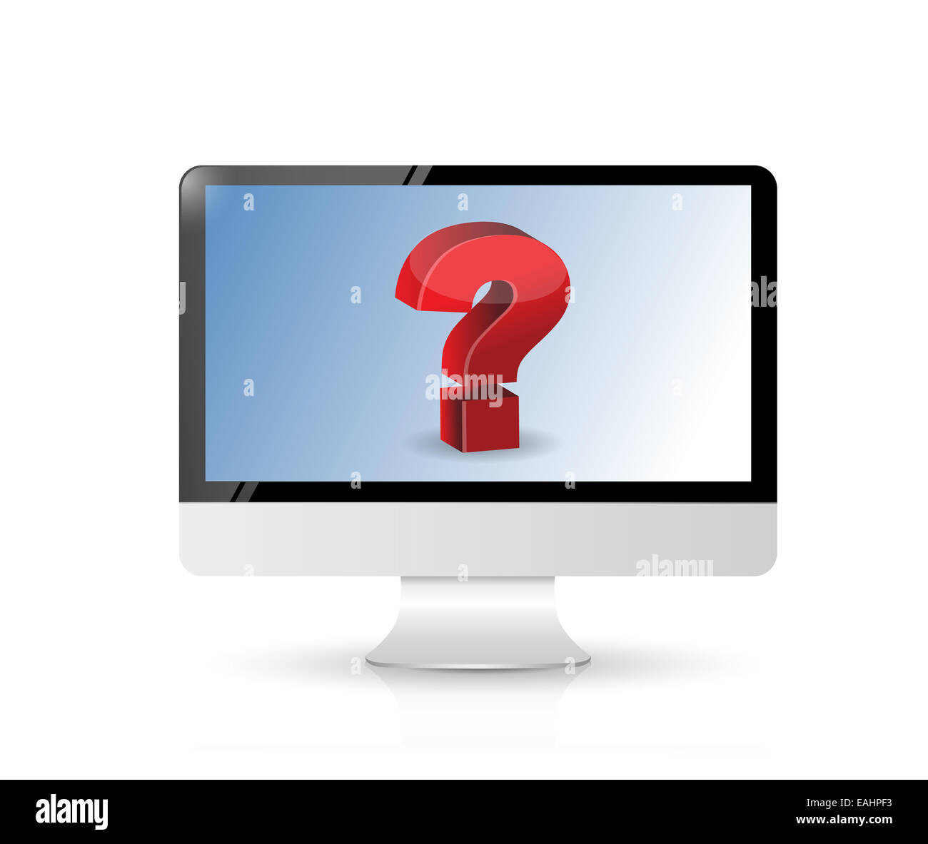 Question mark on a computer illustration Stock Photo - Alamy