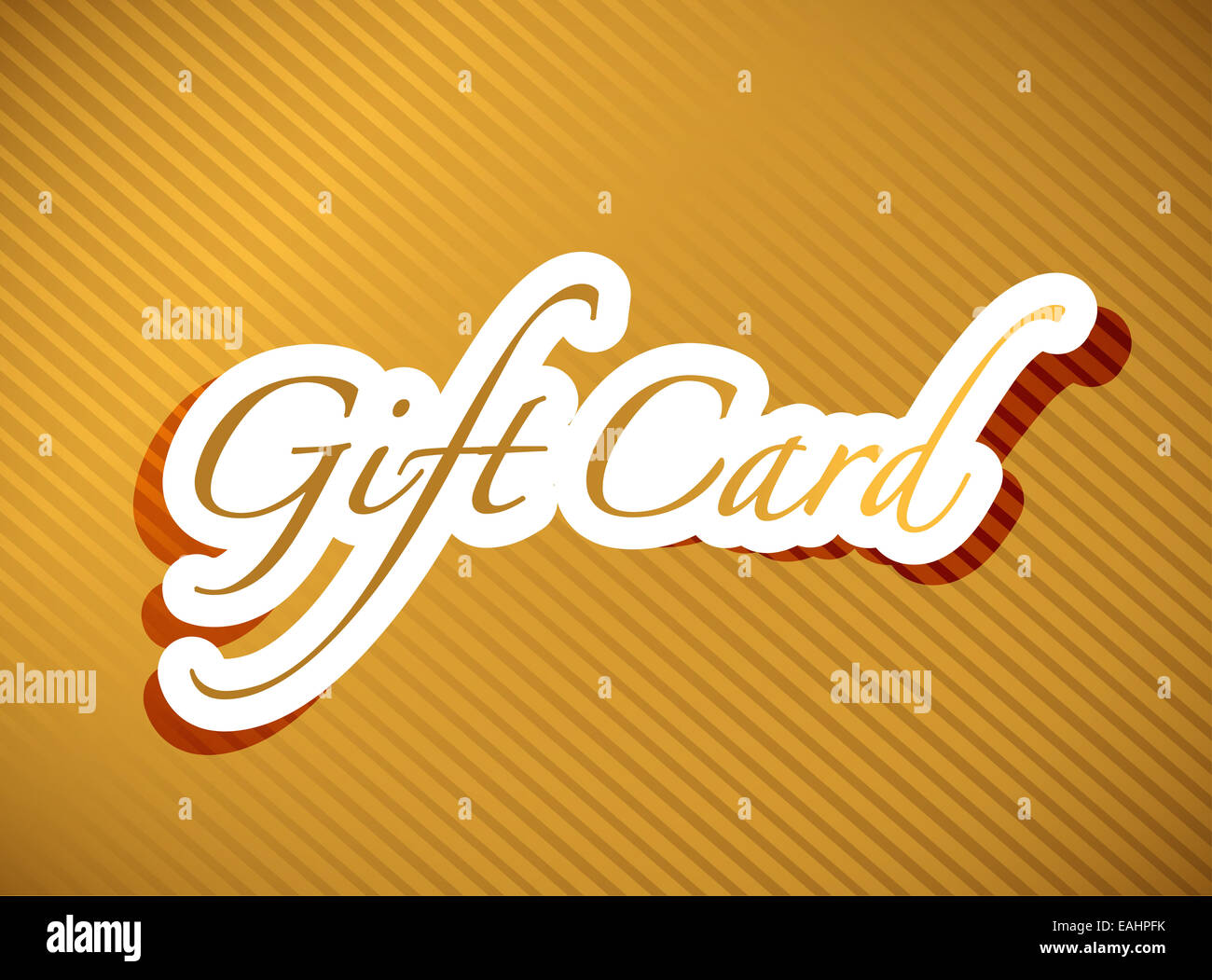 Gold gift card illustration design background Stock Photo - Alamy