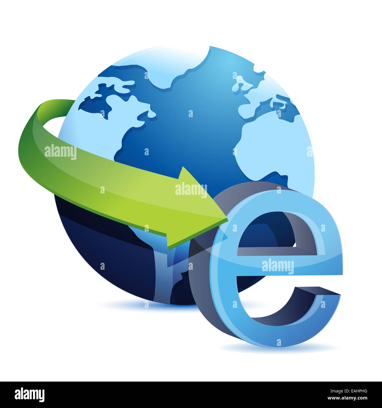 Internet globe illustration Stock Photo - Alamy