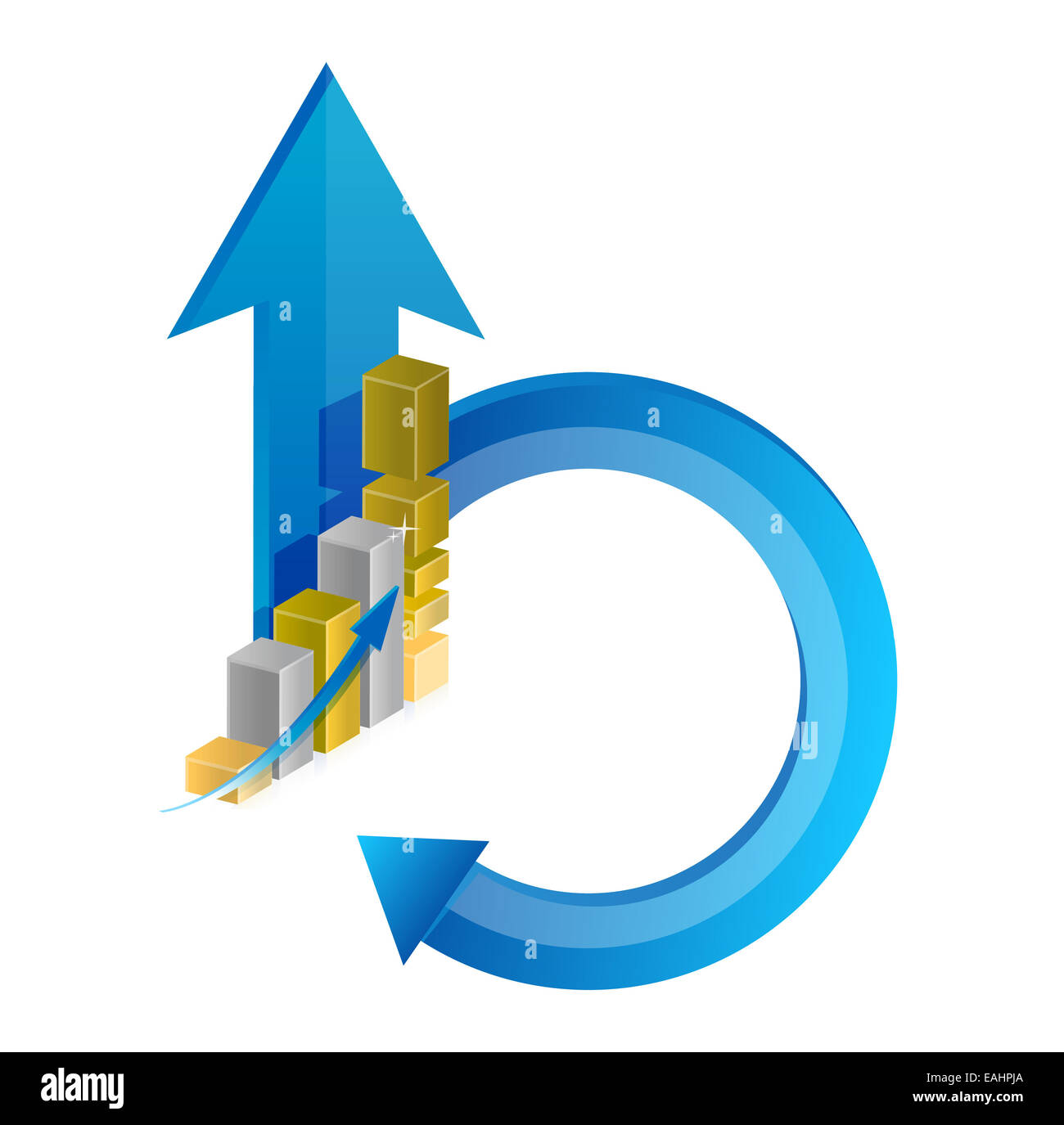 Business cycle illustration design Stock Photo - Alamy
