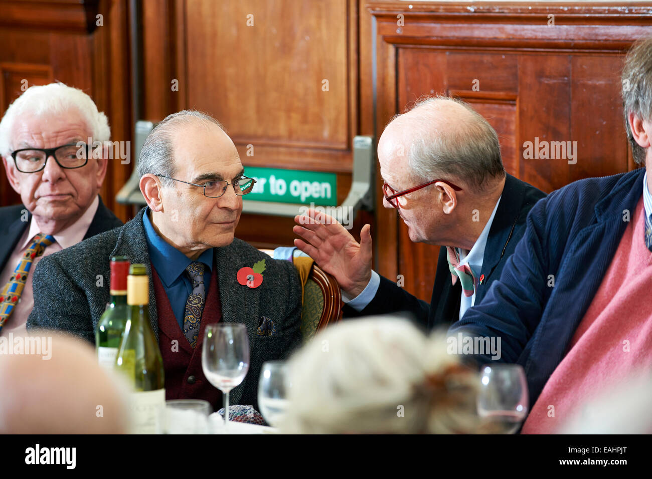 David Suchet & Geoffrey Wansell at the Oldie Literary Lunch 11-11-14 ...