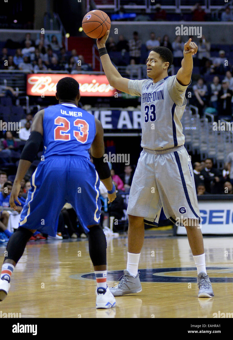 Washington, DC, USA. 15th Nov, 2014. 20141115 - Georgetown forward Trey ...