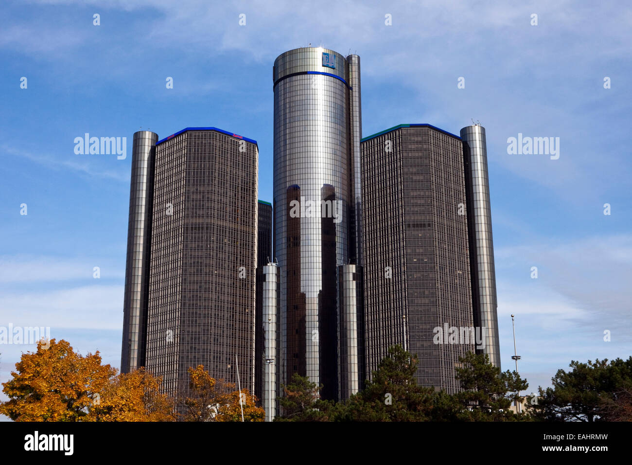 A view of the General Motors headquarters in downtown Detroit Stock ...