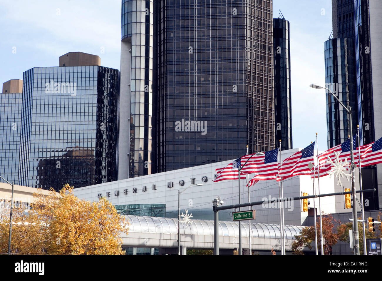 A view of the General Motors headquarters in downtown Detroit Stock ...