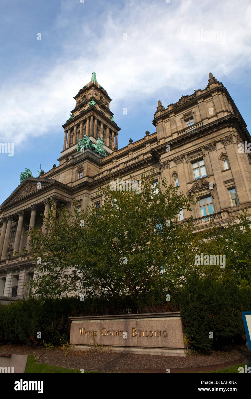 A view of the Wayne County Building in downtown Detroit Stock Photo - Alamy