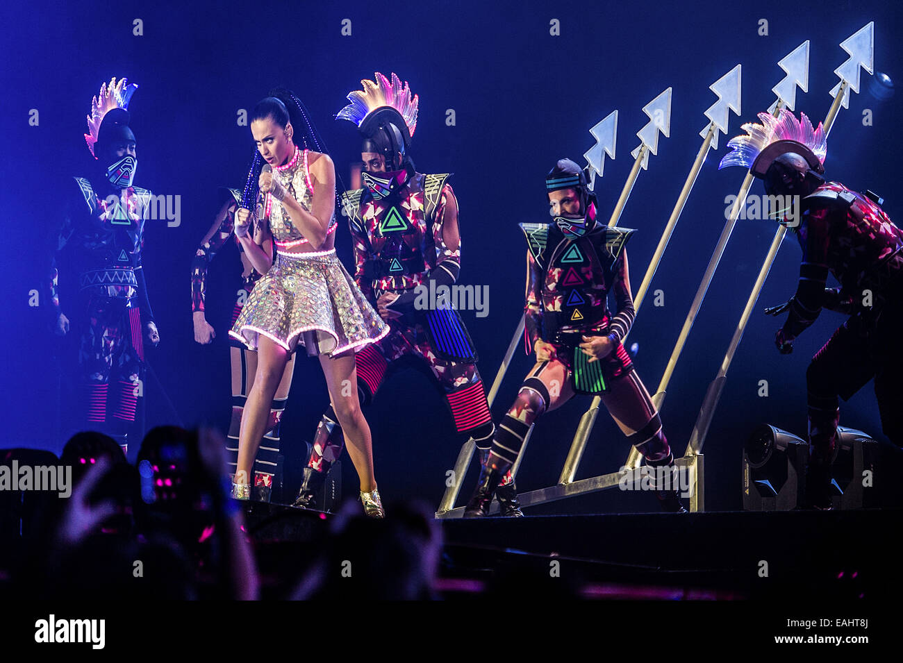 Katy Perry performing live on stage on her 'Prismatic World Tour' at ...