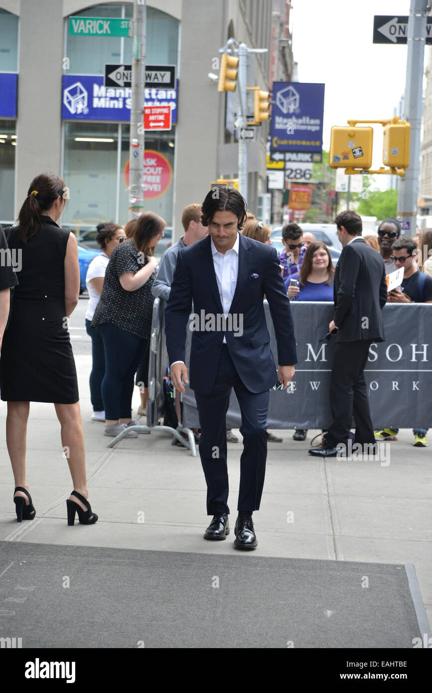 Stars leaving for the ABC upfronts Featuring: Milo Anthony Ventimiglia ...