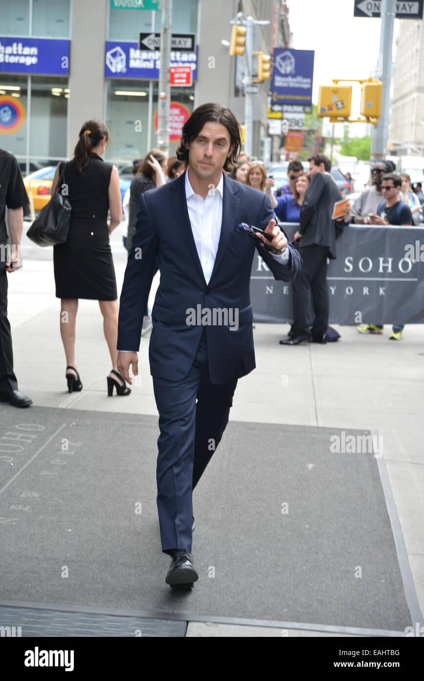 Stars leaving for the ABC upfronts Featuring: Milo Anthony Ventimiglia ...