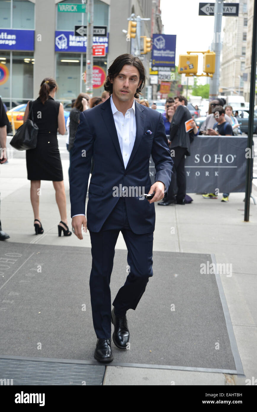 Stars leaving for the ABC upfronts Featuring: Milo Anthony Ventimiglia ...
